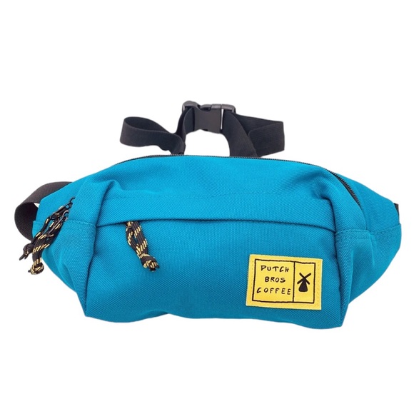 Dutch Bros | Bags | Dutch Bros Blue Fanny Pack Belt Zipper Teal With ...